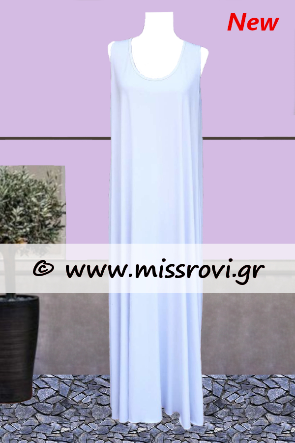 Φόρεμα Μάξι Αμάνικο Εβαζέ Υπερμέγεθος – Miss Rovi Fashion